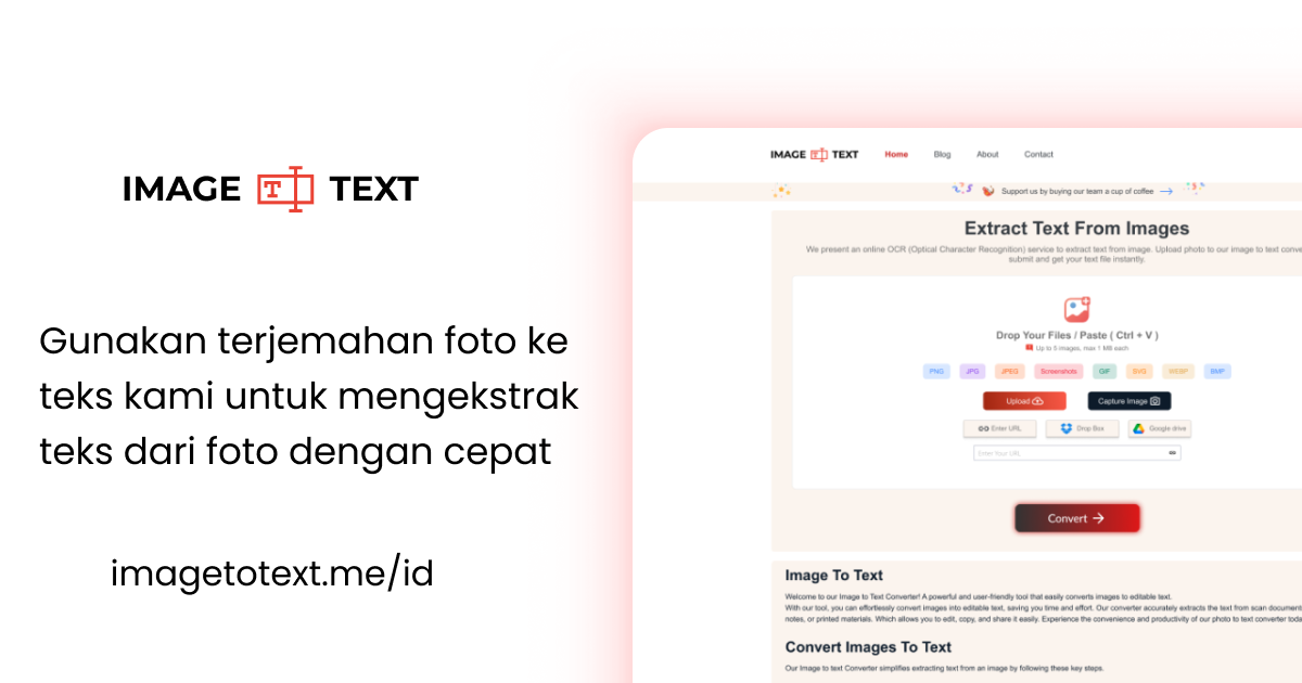 Konversi Gambar ke Teks - Salin Teks Dari Gambar