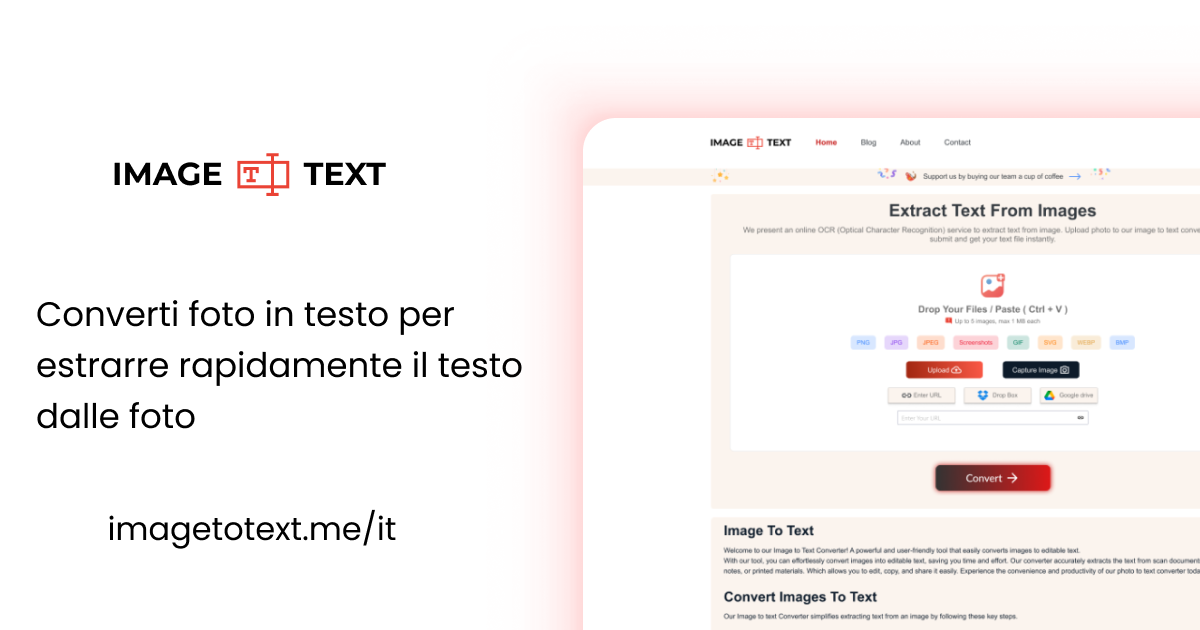 Da immagine a testo: Estrarre testo da immagine